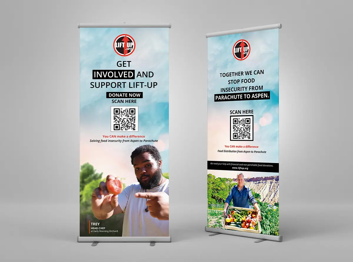 LIFT-UP Donate Roll-Up Banner - WDR Aspen